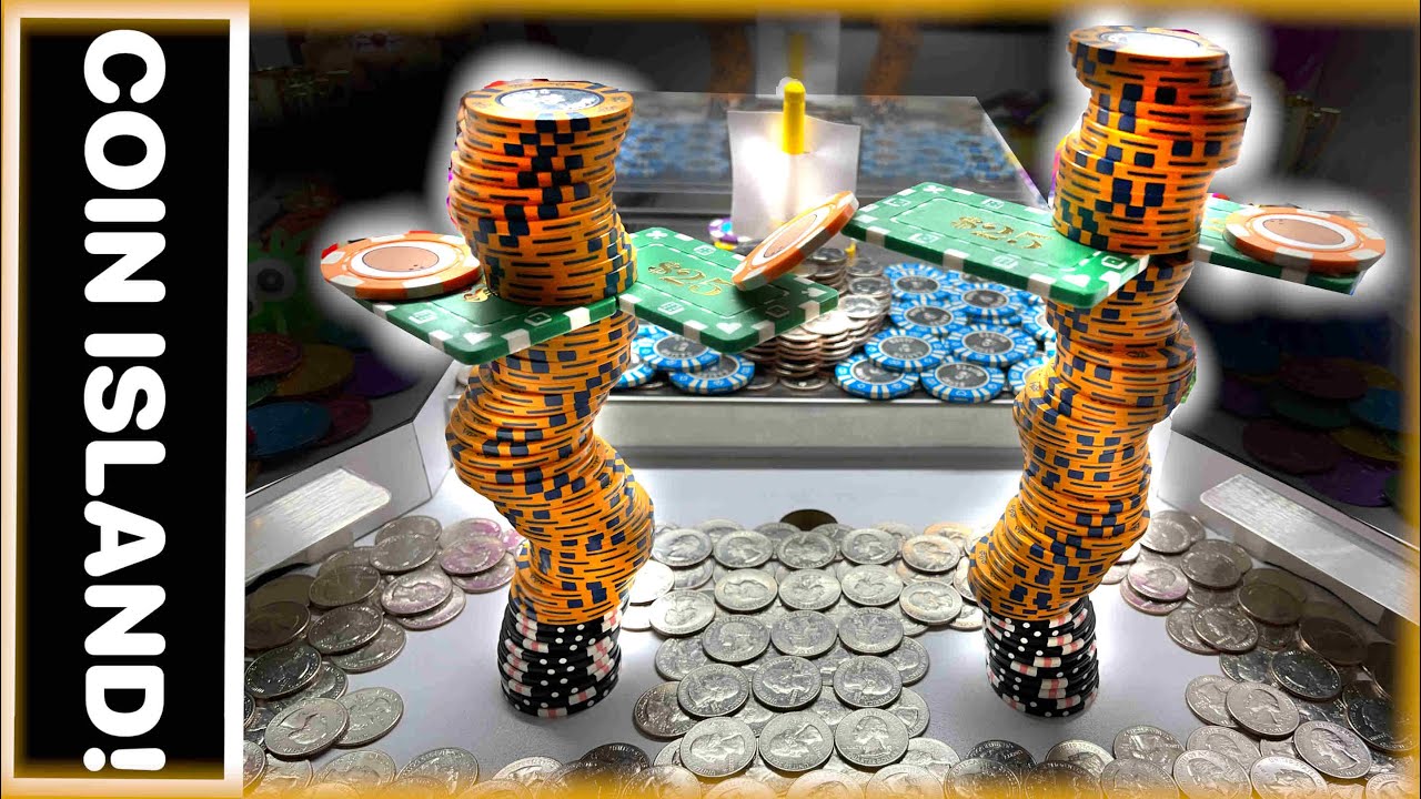 COIN ISLAND in a Coin Pusher! Record Prizes! Jackpot! Episode 312 - YouTube