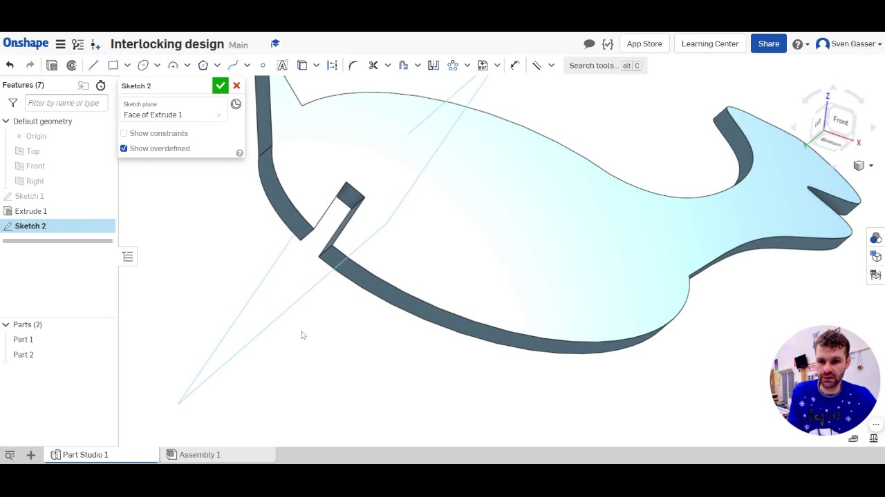 Interlocking design - OnShape Laser cutting - YouTube