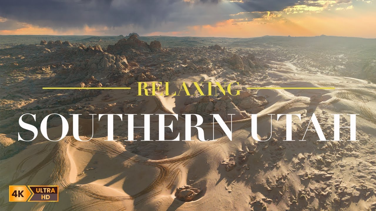 4K Drone Footage | Fly over Southern Utah with calming and relaxing ...