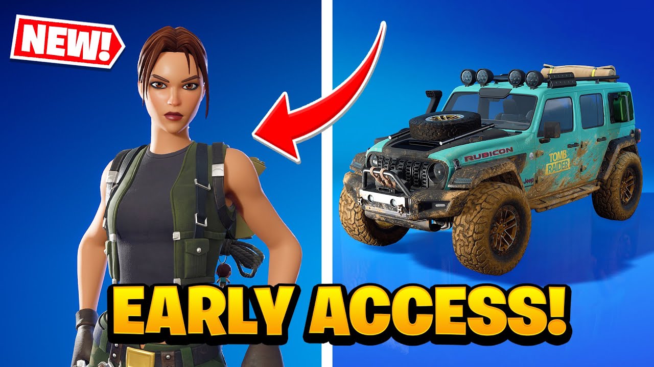 *NEW* LARA CROFT (2000s) Bundle & JEEP WRANGLER RUBICON in Fortnite ...
