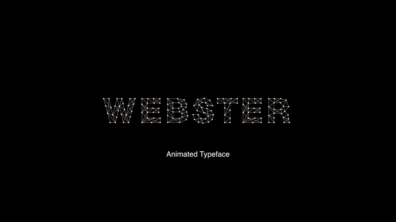 Webster - Animated Typeface - YouTube