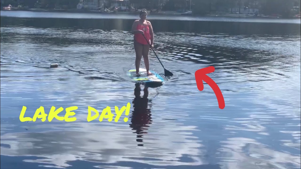 tanning+swimming in the lake!|campsite day 3! - YouTube