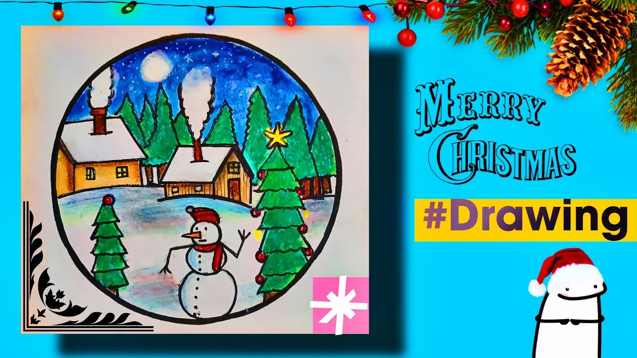 🎄 Merry Christmas Drawing Tutorial | 🎅 Easy & Fun Holiday Art! | # ...