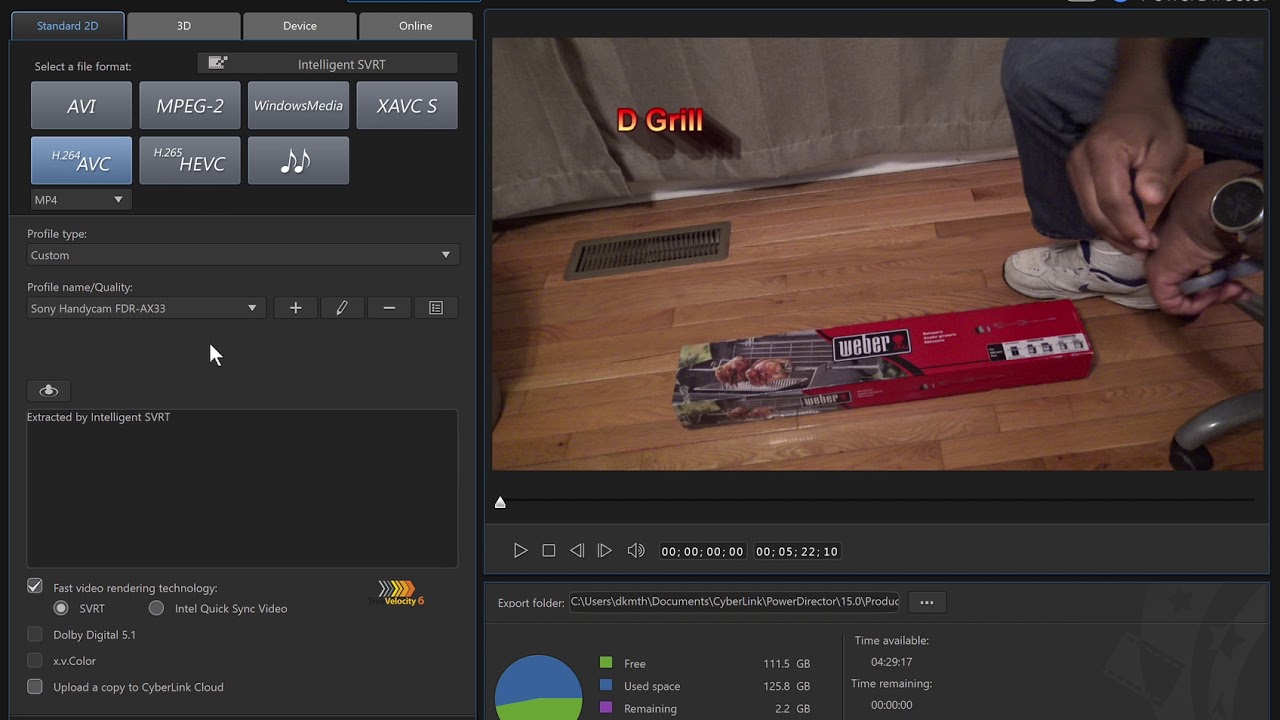 SVRT vs Intel Quick Sync Video Rendering Speed in PowerDirector - YouTube
