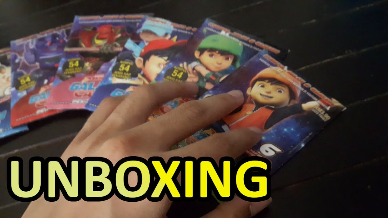 BoBoiBoy Galaxy Card - ALL 54 CARDS UNBOXING - YouTube
