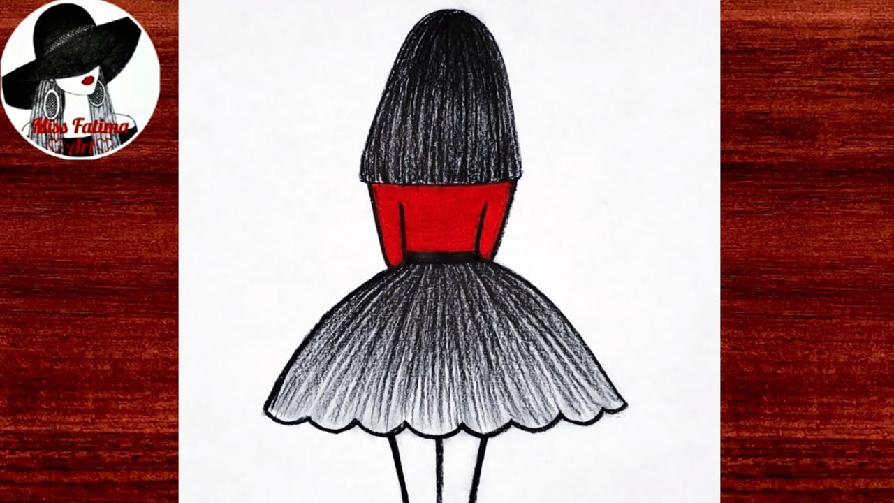 Very Easy Girl Drawing | Girl Drawing Step By Step | Pencil Drawing ...