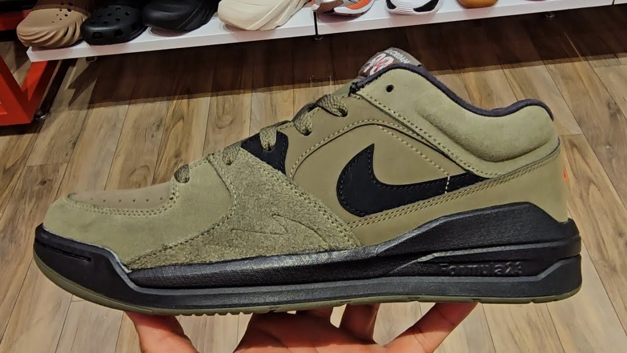Nike Air Jordan Stadium 90 Olive Black 4K POV / Don Alpha Cleat SKU ...