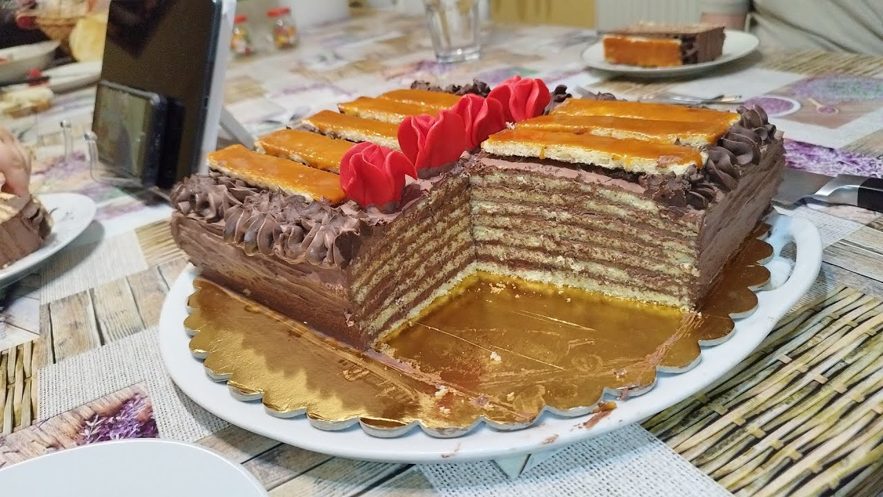 Prezentarea prăjiturii Doboș și vizita fanului nostru Robert /rețeta ...
