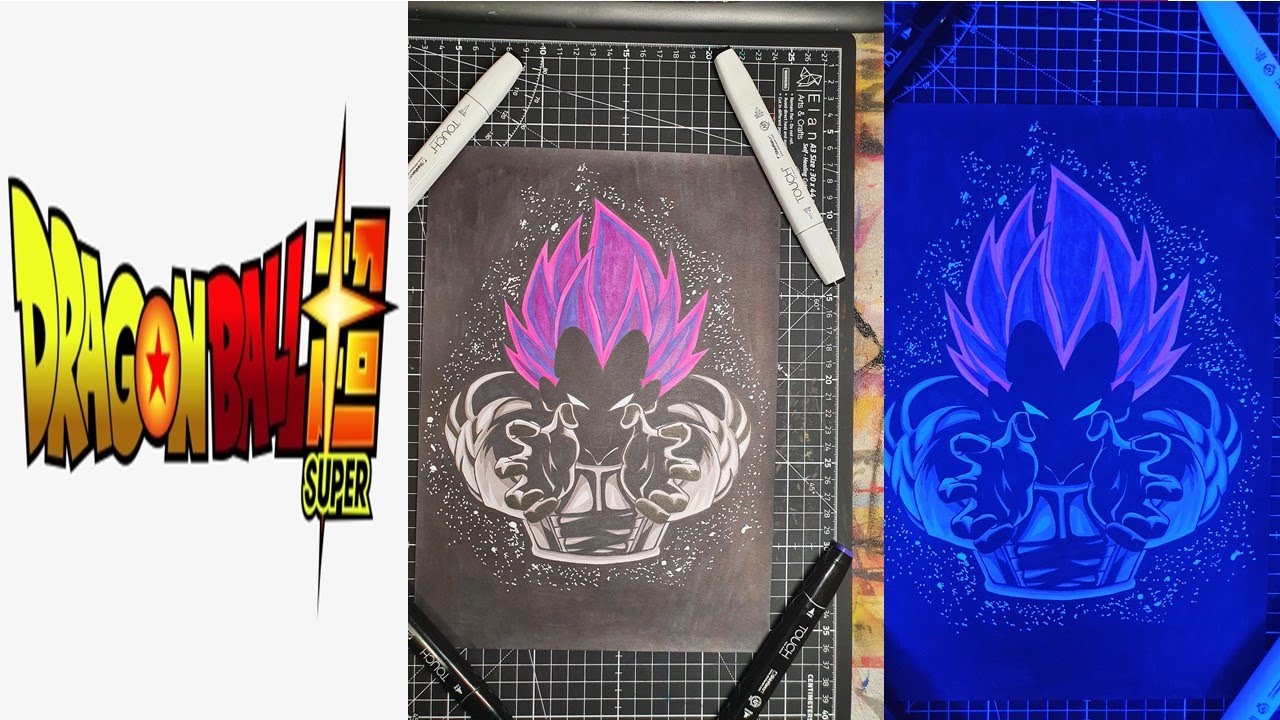 Drawing Vegeta Ultra Ego Final Flash Shadow Style Dragon Ball Super ...