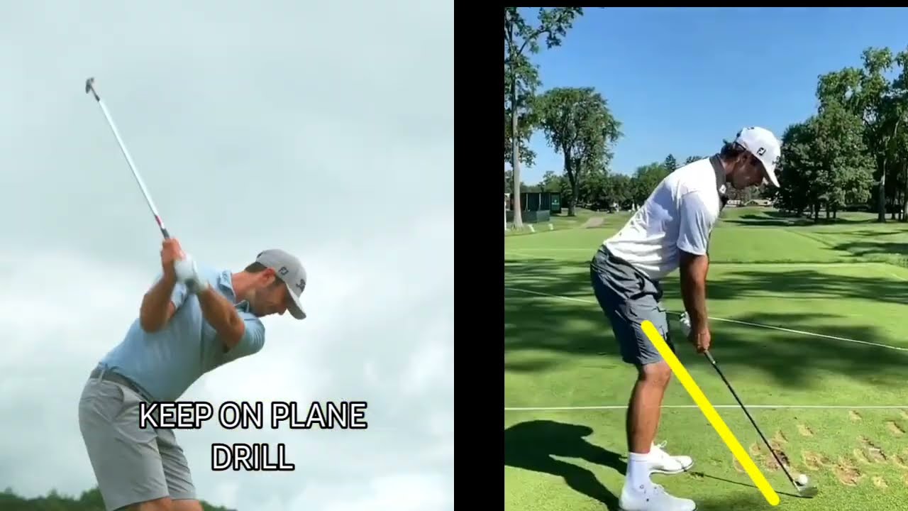 Max Homa Golf Swing - Keep On Plane & Infront Of The Body Drill - YouTube