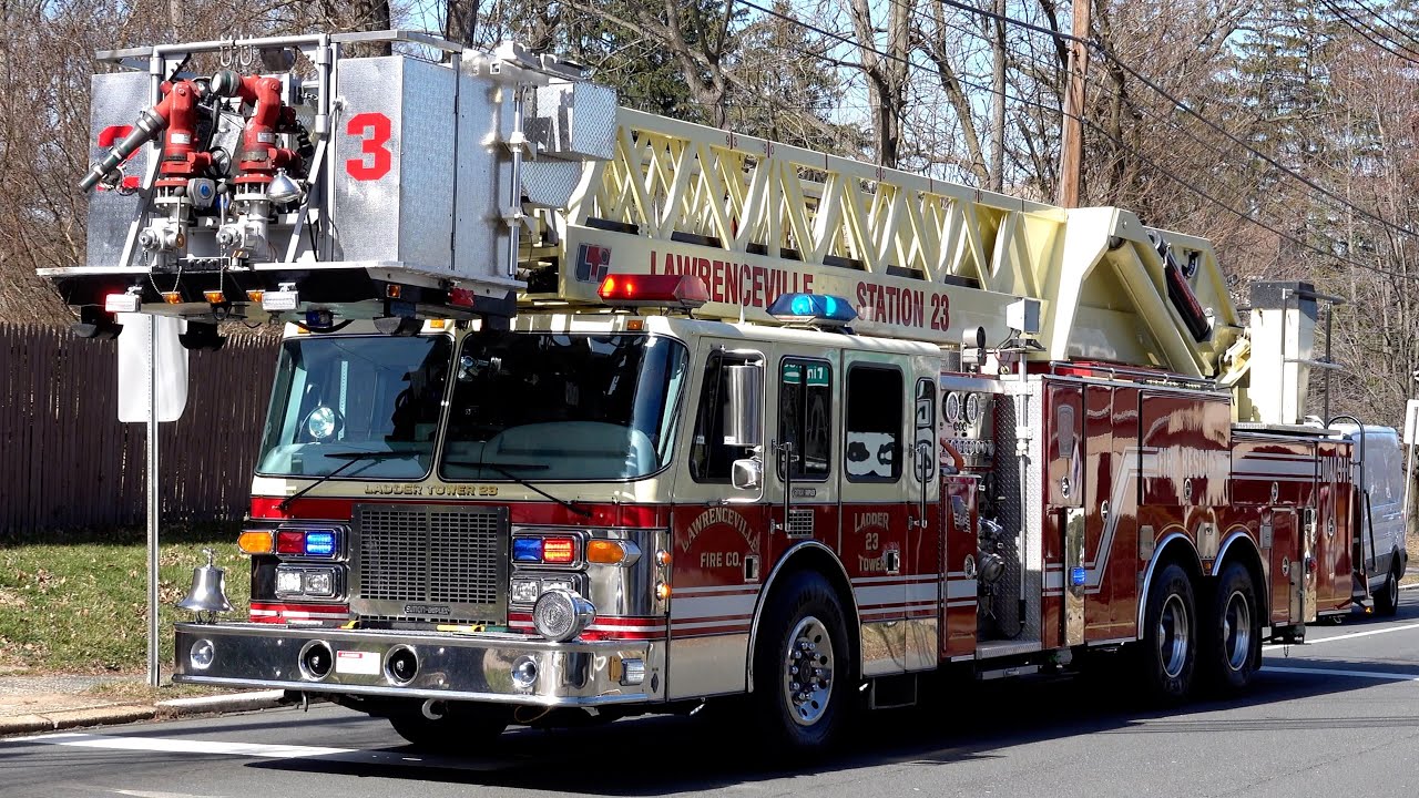 Lawrenceville Fire Company Tower 23 Responding - YouTube