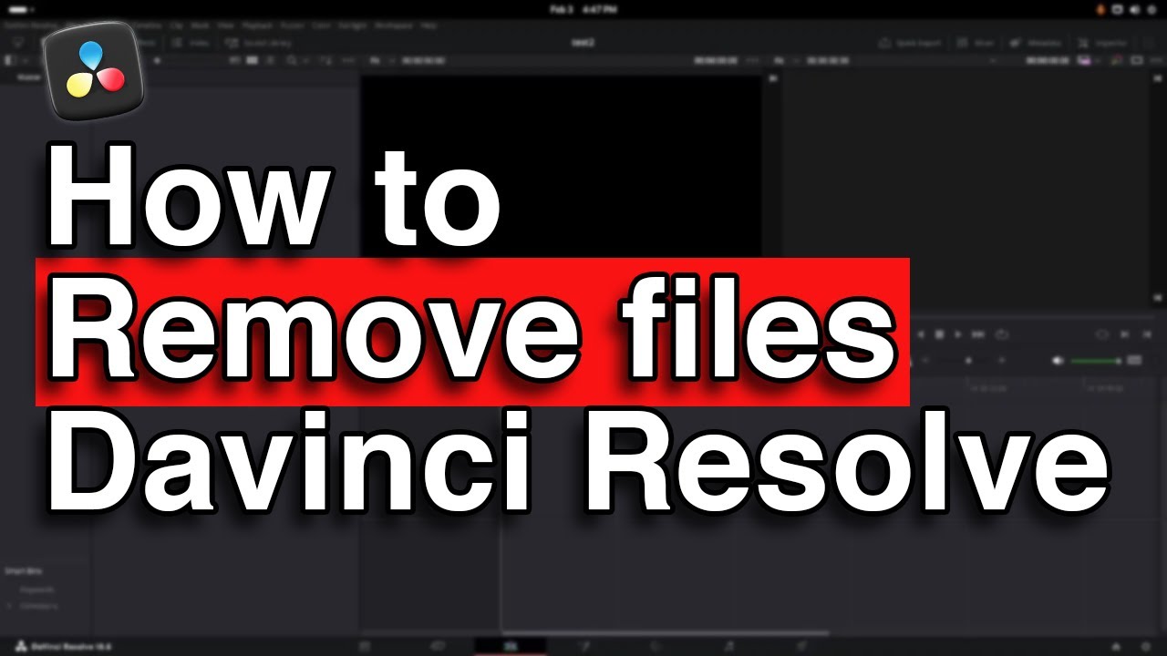 How to remove files in davinci resolve - YouTube