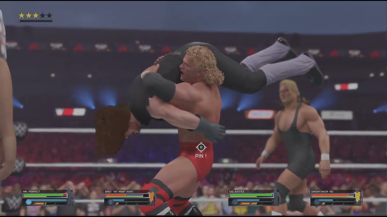 WWE 2K25 - The Undertaker vs Bret Hart vs Sid Justice vs Mr. Perfect ...
