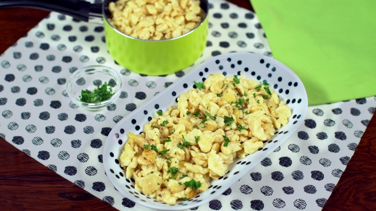 Corn meal Spaetzle - YouTube