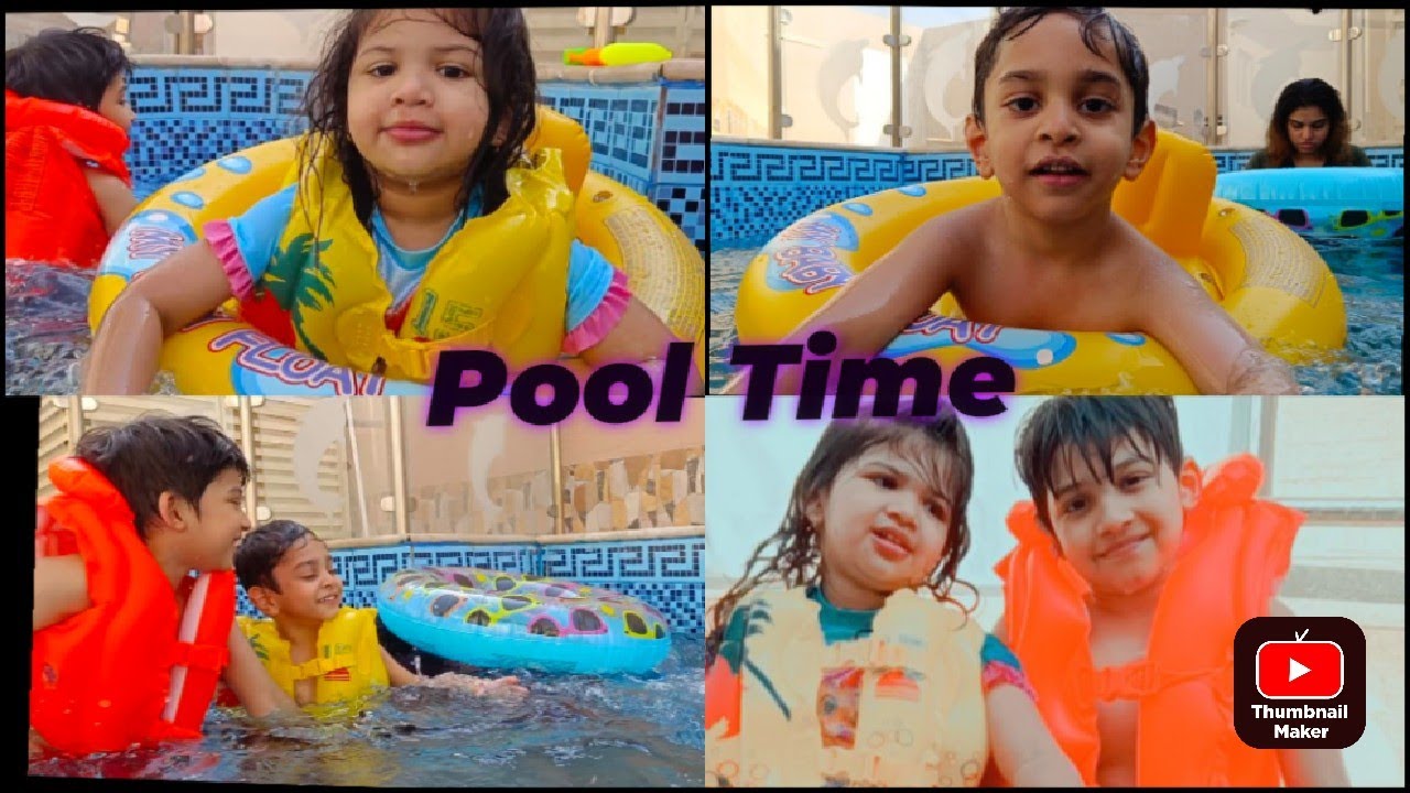 Its a Pool Day | Family Pool Time | Funday Friday in Riyadh - YouTube