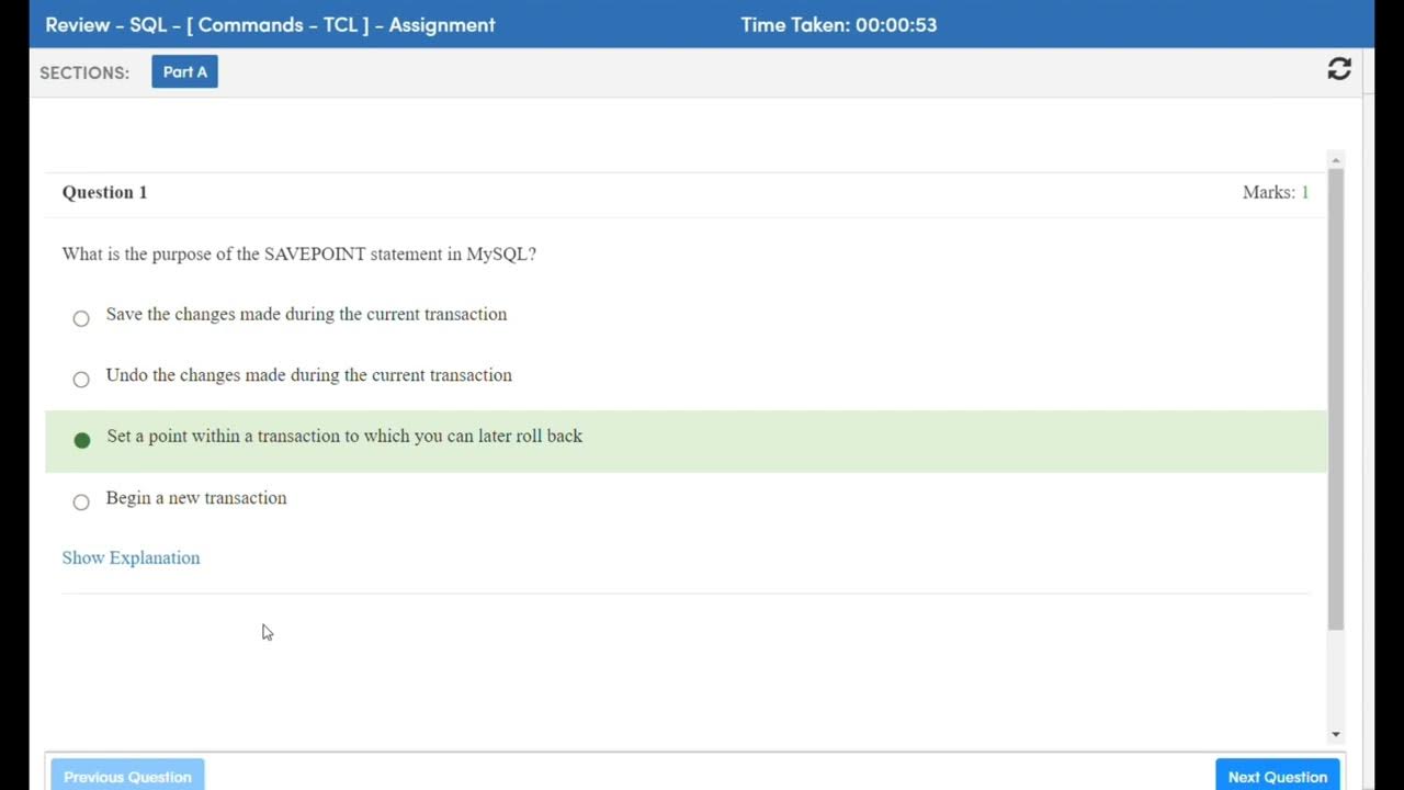 Quiz 67 Section 5 Commands Tcl Kodnest Dream Factory 2024 Java Full Stack