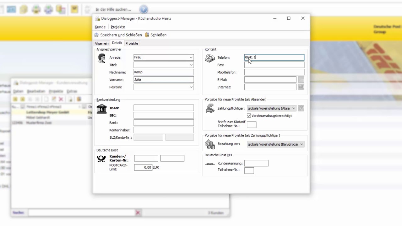 Dialogpost Manager - Kunden anlegen | Tutorial | Deutsche Post - YouTube