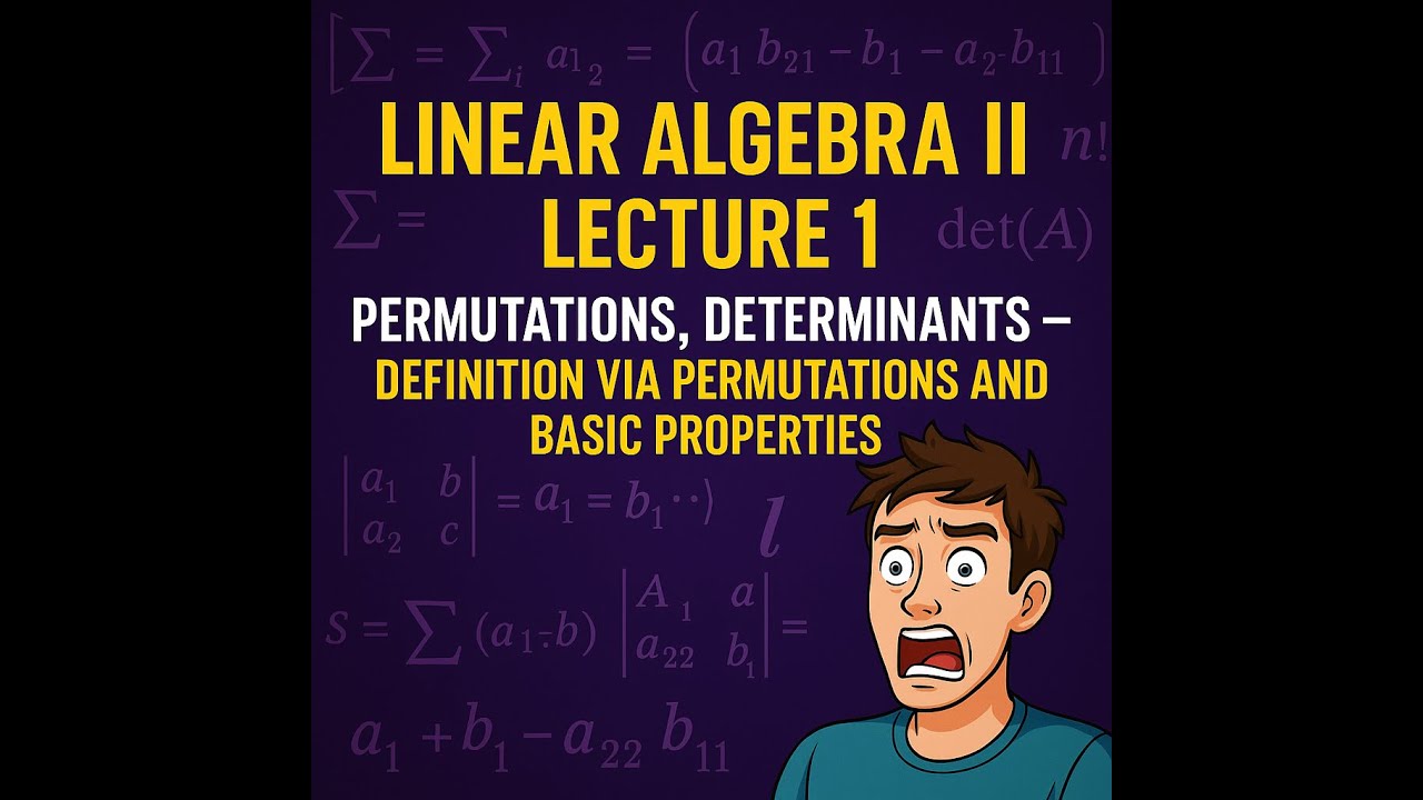 Linear Algebra II Lecture 1: Permutations, Determinants: Definition via ...
