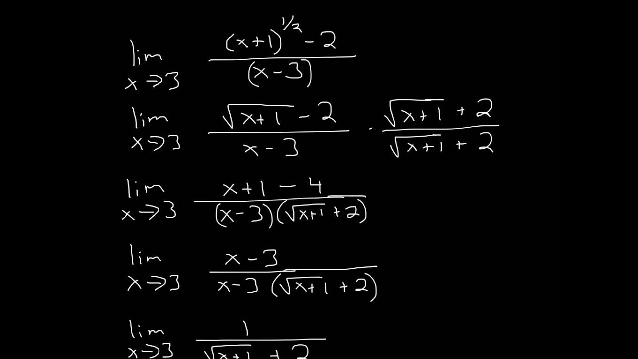 Limit Square Root x 1 2 x 3 YouTube