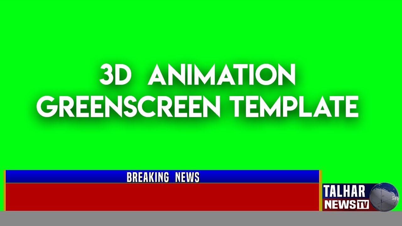 3d Greenscreen Template | News Channel chroma key template | Breaking ...