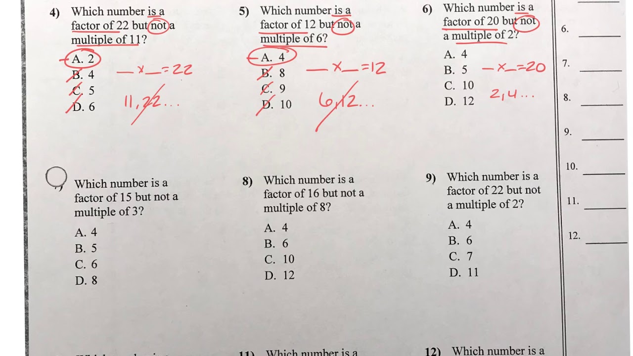Factor of but NOT a multiple of - YouTube