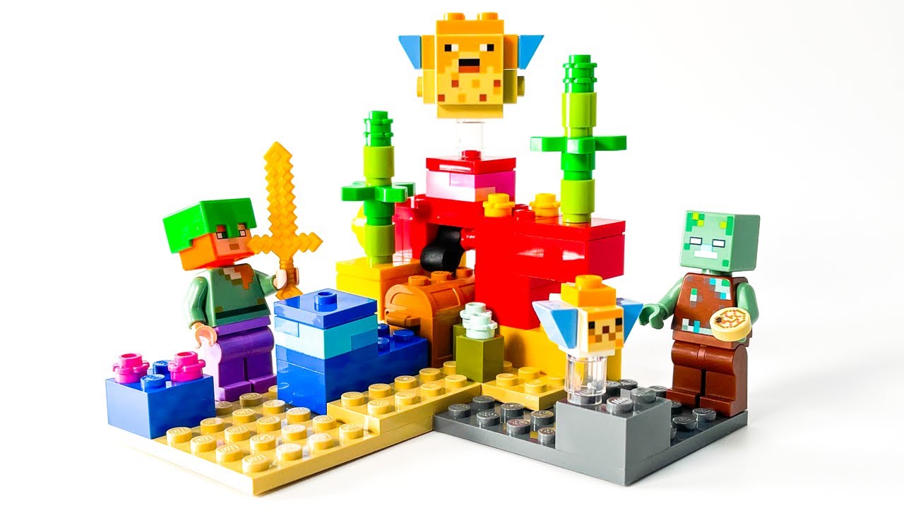 LEGO Minecraft Coral Reef 21164 | Speed Build | ASMR | lego beats - YouTube