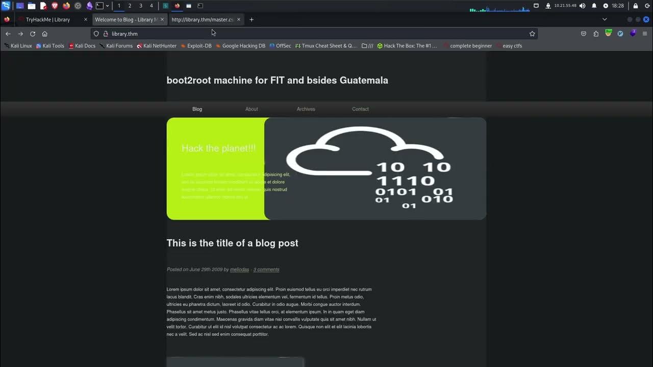 Library CTF - TryHackMe (part 1) - YouTube