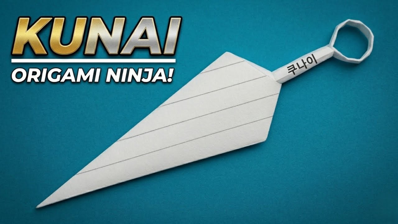 How to Make a Paper Kunai EASY - Step by Step Ninja Weapon Tutorial ...