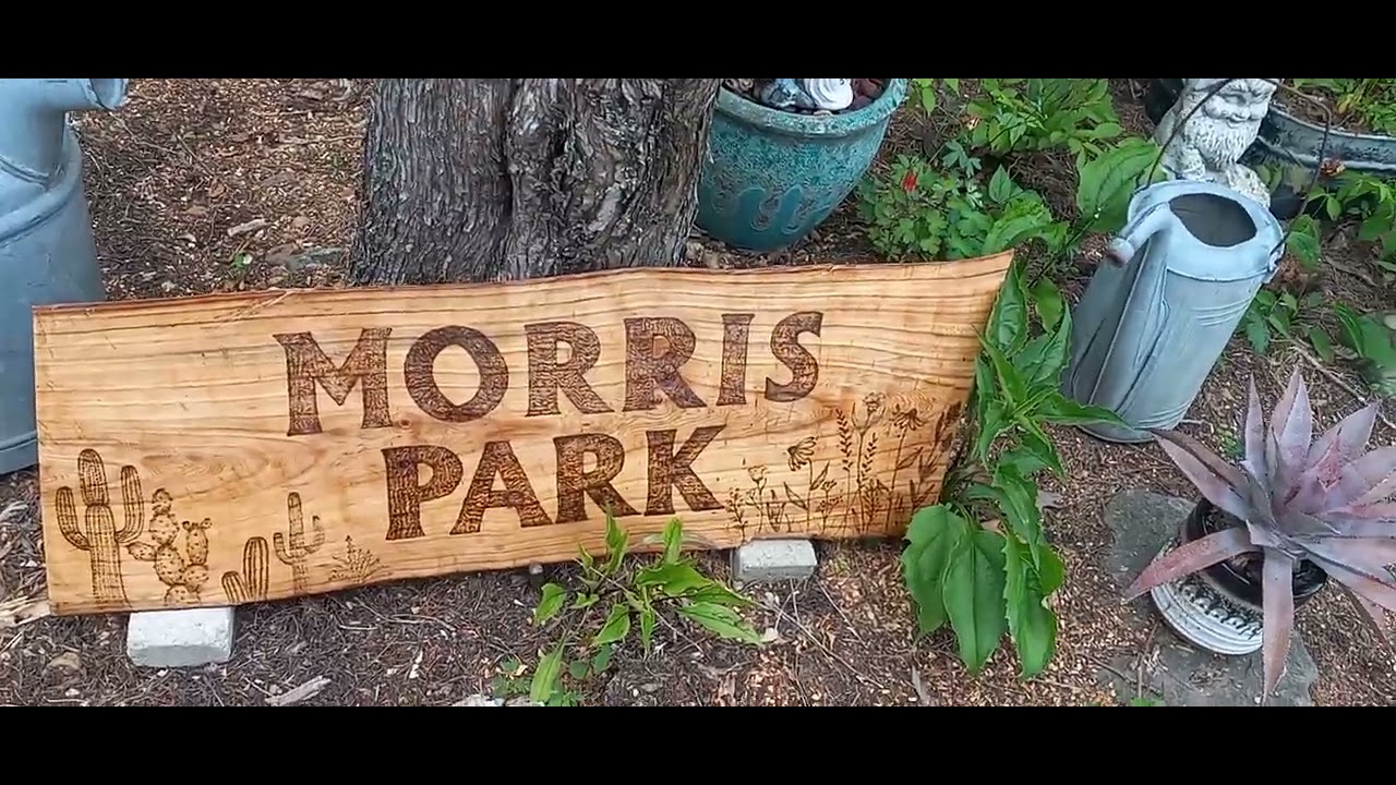 Rock Garden & Our New Park Sign By Tara ! - YouTube