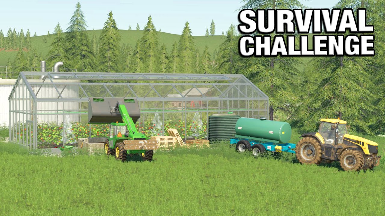 BUILDING A TOMATO GREENHOUSE - Survival Challenge No Mans Land FS19 Ep ...