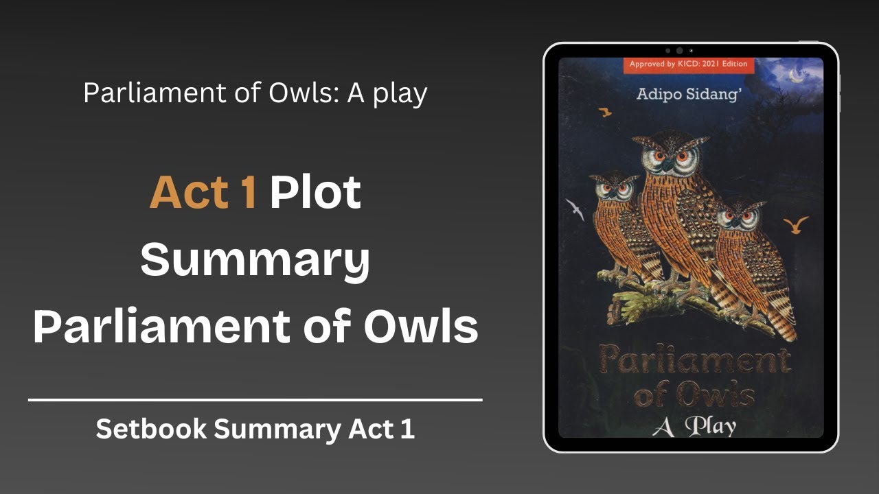 Parliament of Owls Act 1 Plot Summary - EasyElimu - YouTube