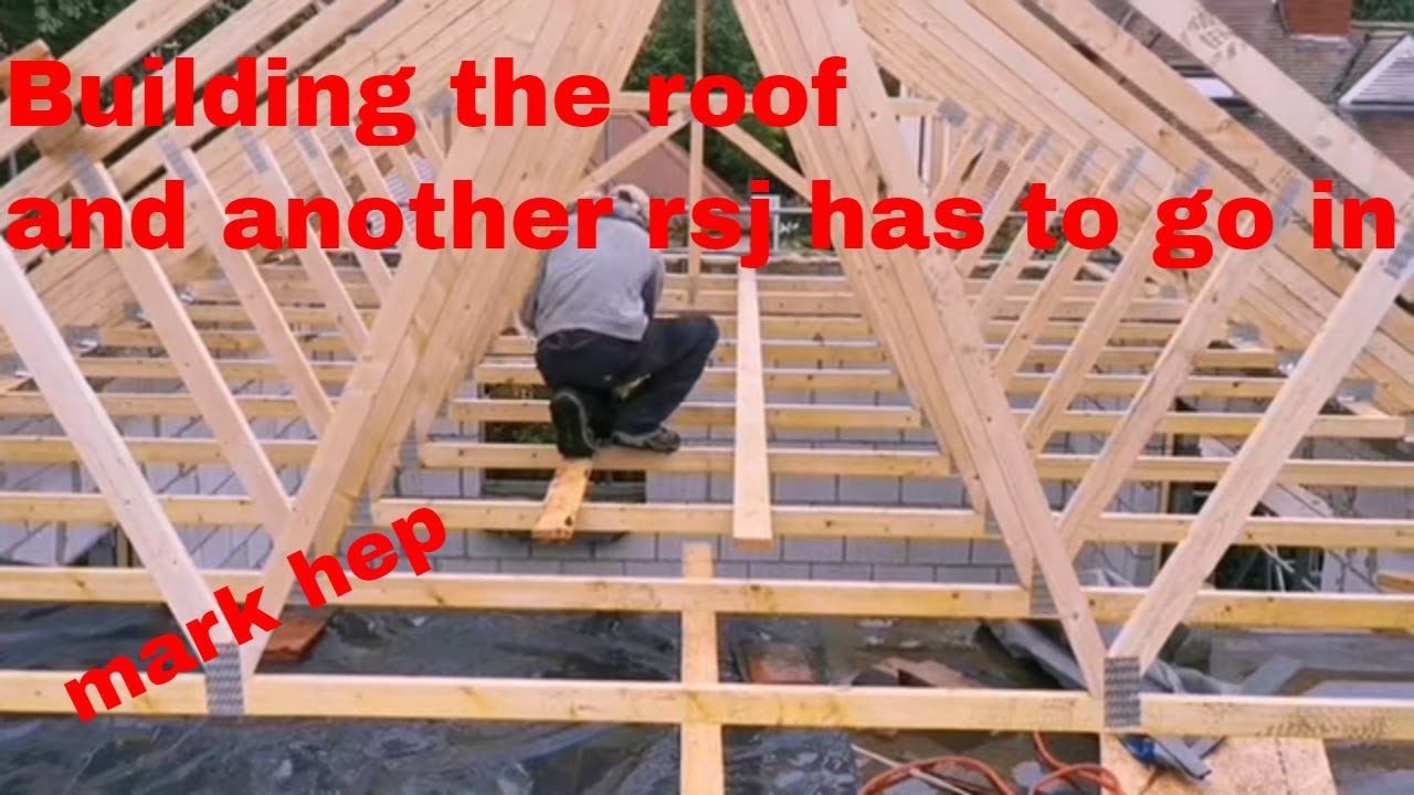 Building the roof and another rsj has to go in - YouTube