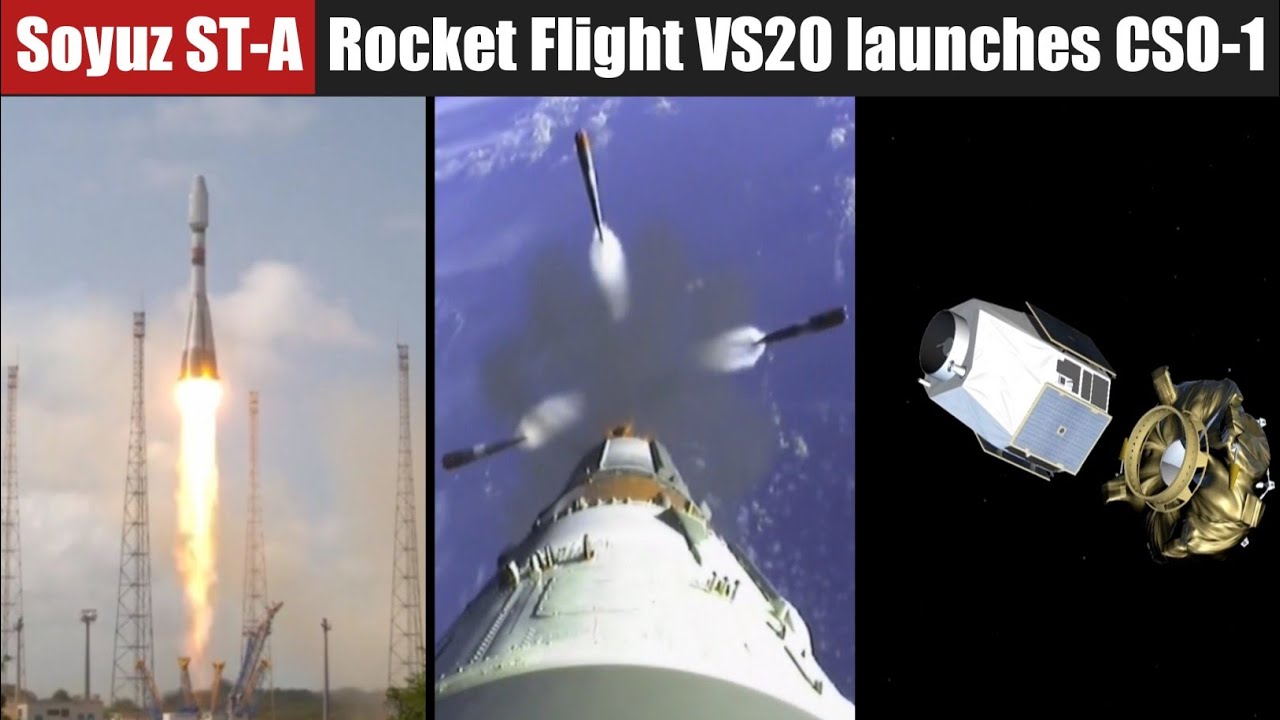 Arianespace Soyuz ST-A Rocket Flight VS20 launches CSO-1 Spy Satellite ...