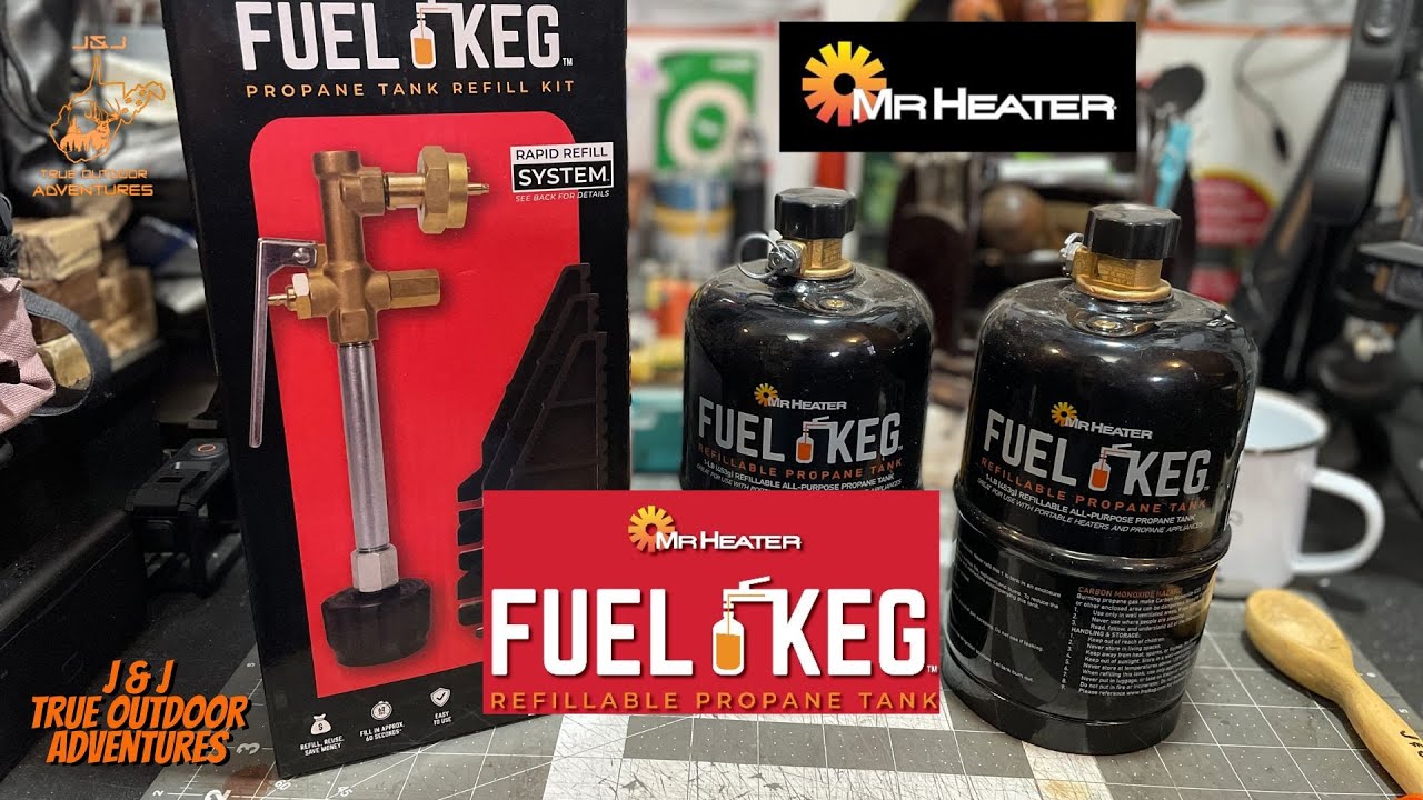 Mr Heater Fuel Keg 1lb Tank and Filler System - YouTube