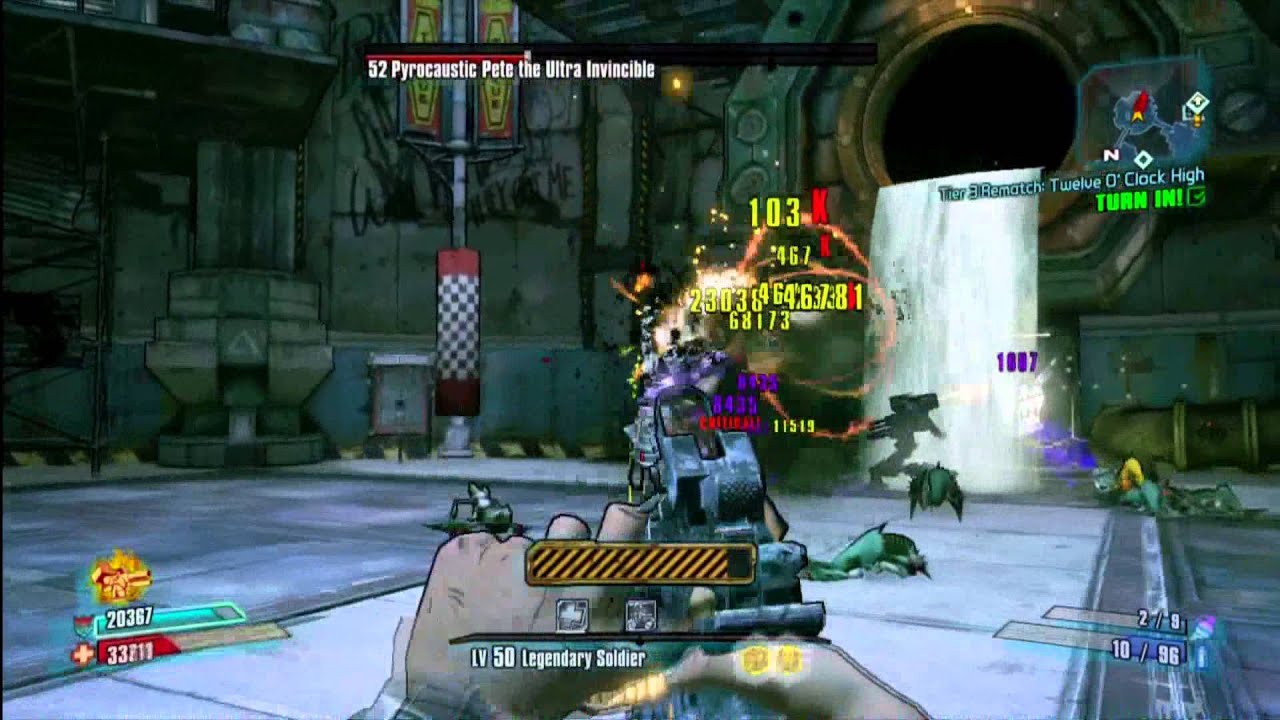Borderlands 2 - Pyro Pete Solo Speed Kill as Axton without the Bee ...