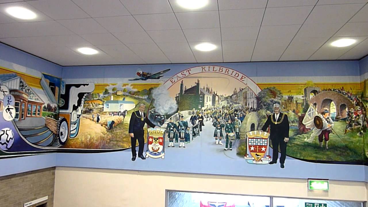 East Kilbride,Ballerup Hall Mural - YouTube