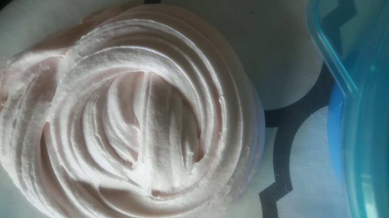 Clear blue slime mixing with pink daiso clay slime - YouTube
