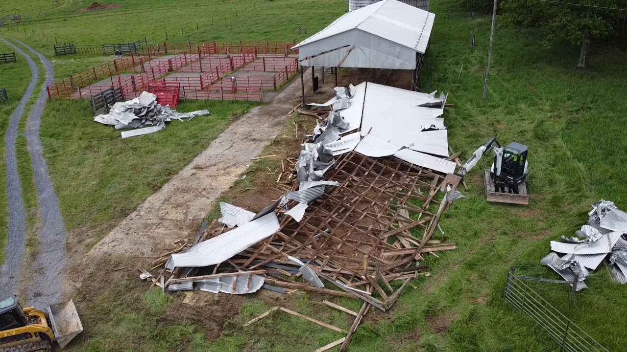 POLE BARN DEMO - YouTube