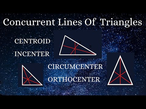 CONCURRENT LINES of a Triangle.CENTROID, INCENTER, CIRCUMCENTER & ORTHOCENTER -GRADE 7 Amazing Maths