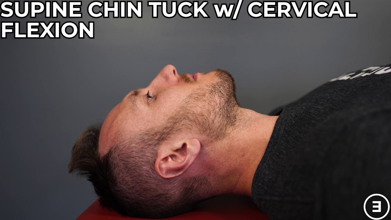 Supine Chin Tuck with Cervical Flexion - YouTube