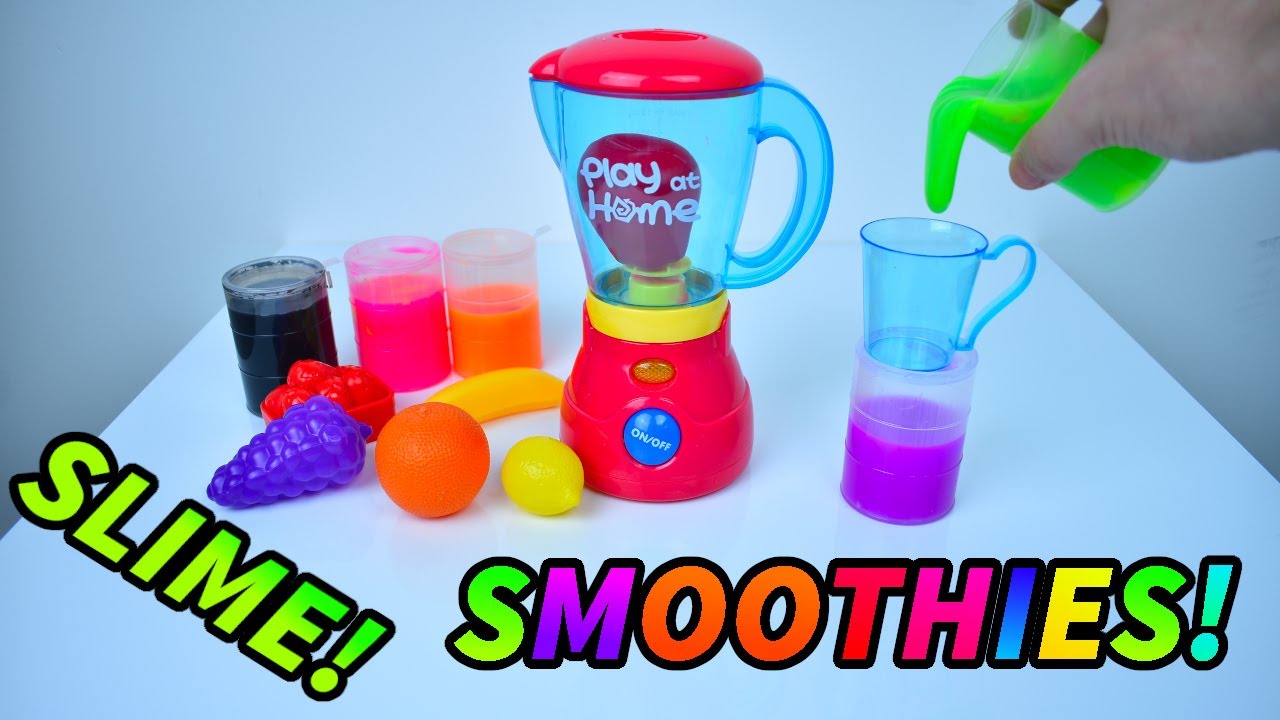 Making Slime Smoothies [ Teaching Fruit and Vegetables names for Kids ...