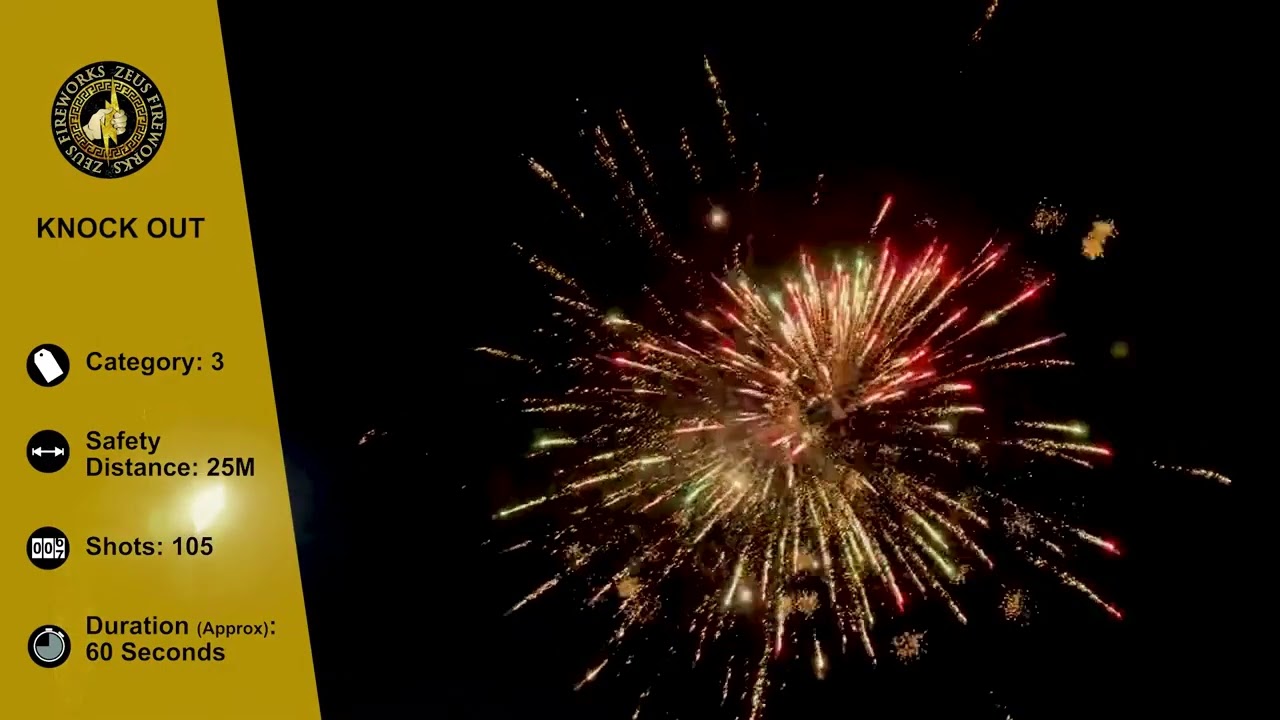 Knockout 105 shot by Zeus Fireworks at Jordans Fireworks - YouTube
