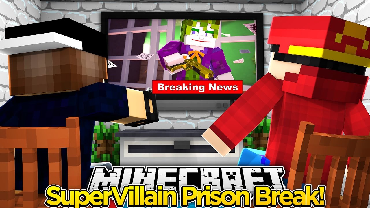 Minecraft Adventure - THE JOKER ESCAPES FROM SUPER VILLAIN PRISON ...