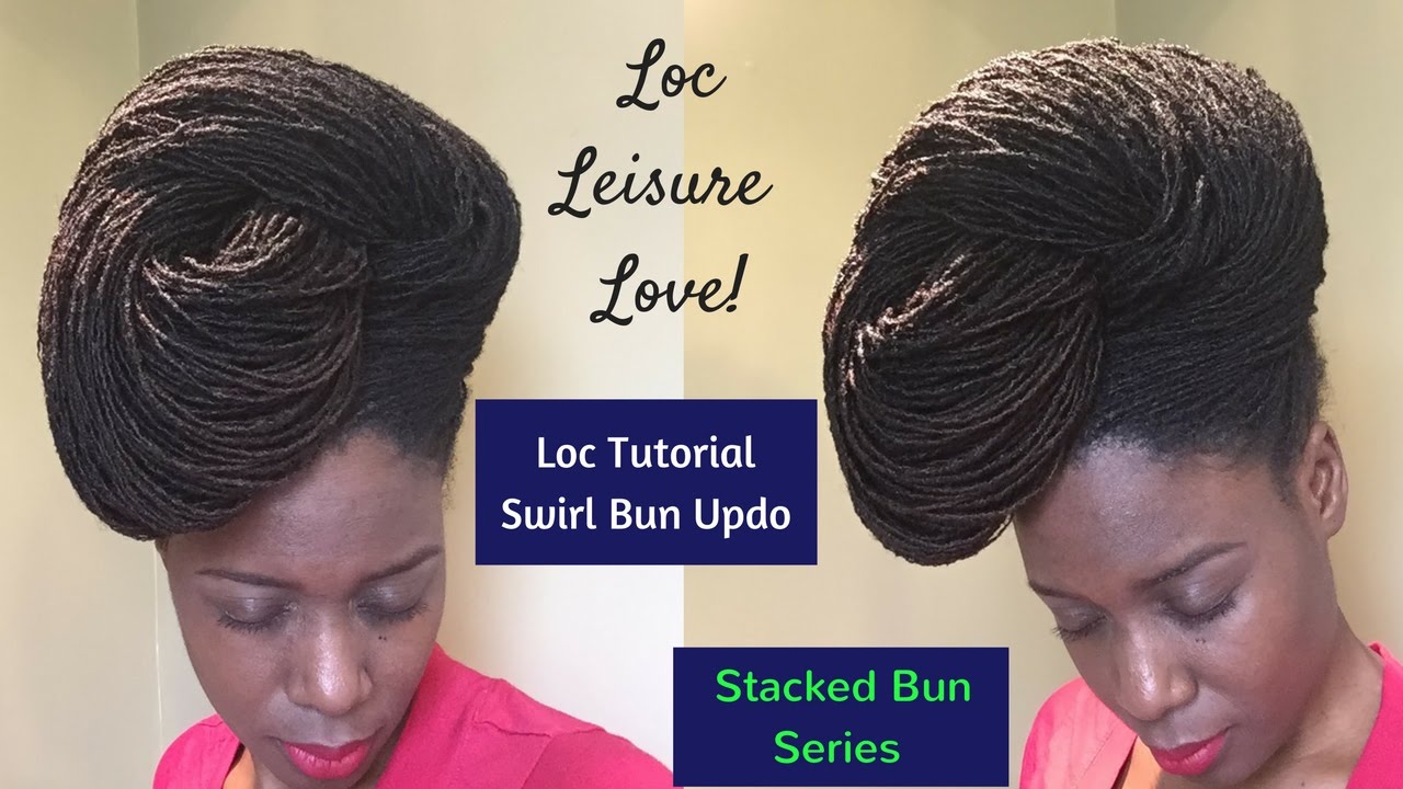 Loc Tutorial | Swirl Bun Updo - YouTube