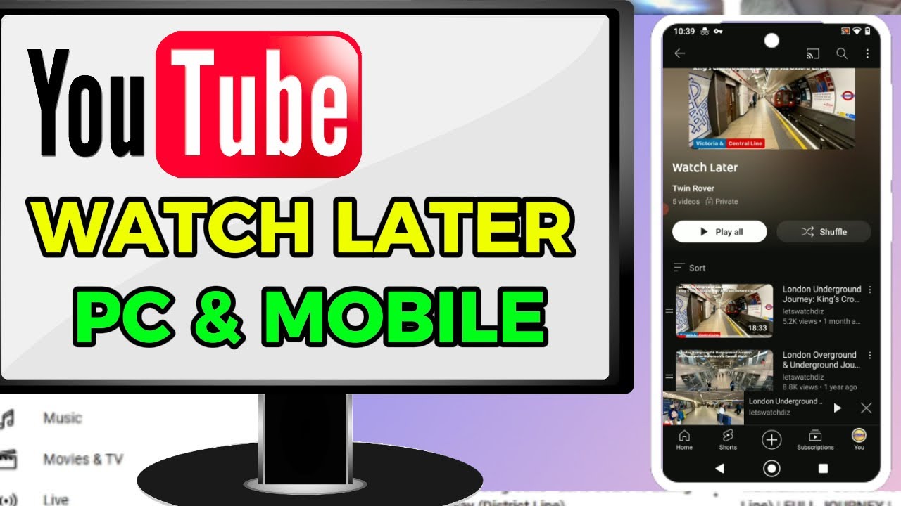 How To Find Watch Later Playlist On YouTube (PC & PHONE) - Full Guide ...