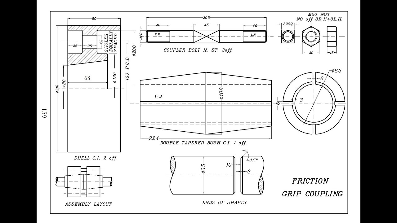 فيديو توضيحى لوصلة محاور احتكاكية كلابة Friction Grip Coupling details ...
