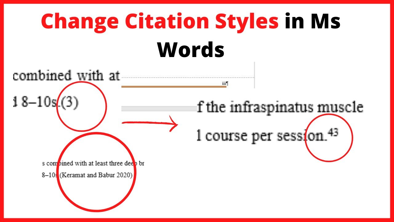 How to Change Reference Style in Word (Synopsis/Thesis Formatting ...
