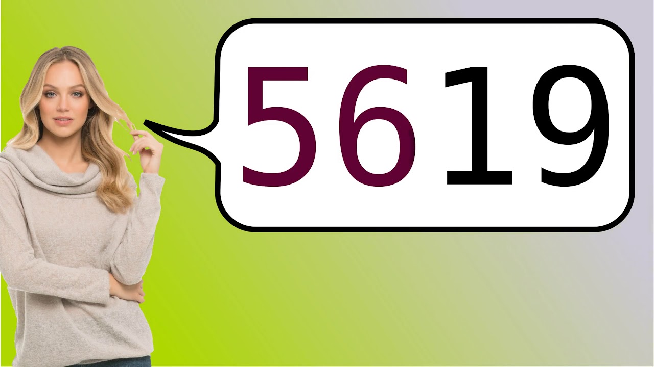 How to say '5619' in French? - YouTube