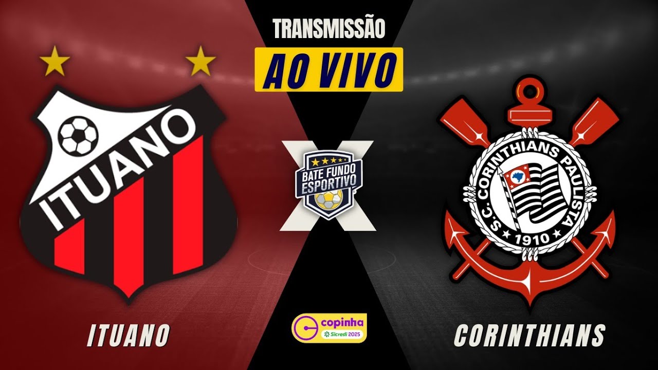 CORINTHIANS X ITUANO AO VIVO | COPINHA AO VIVO | OITAVAS COPA SÃO PAULO ...