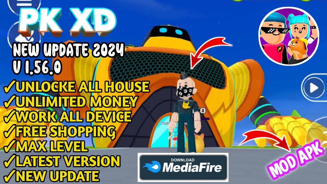 PK XD Mod Apk 1.56.0 Latest 2024 - Mod Menu, Unlocked All Houses ...